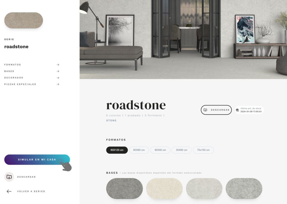 Visualize the TAU models in your home - TAU cerámica